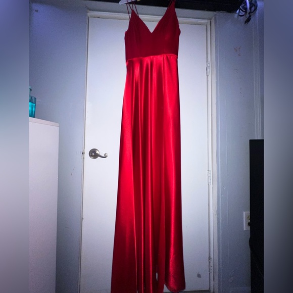 Macy's | Dresses | Red Silk Formal Prom Wedding Guest Dress Size | Poshmark